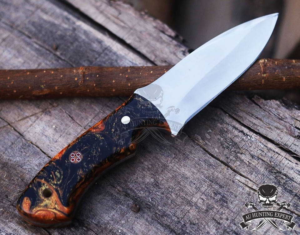 Small Hunting Skinner Knife Sharp Fixed Blade Camping Military Outdoor ...