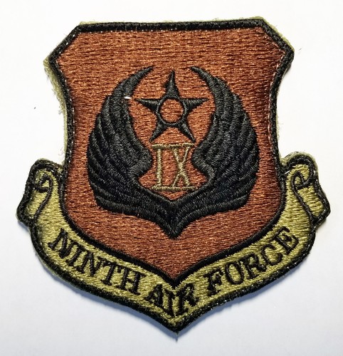 US Air Force 9th Ninth Air Force Subdued Military Hook Back Patch | eBay
