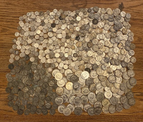 U.S. Silver Coin Collection Lot - 633 Coins - 1900-1969 Barber Liberty ...