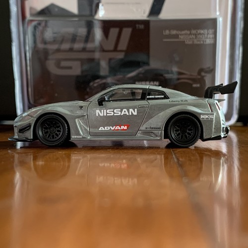 LOOSE WITH CARD CHASE Mini GT 291 GT Nissan R35 35GT-RR Matt Black LBWK ...