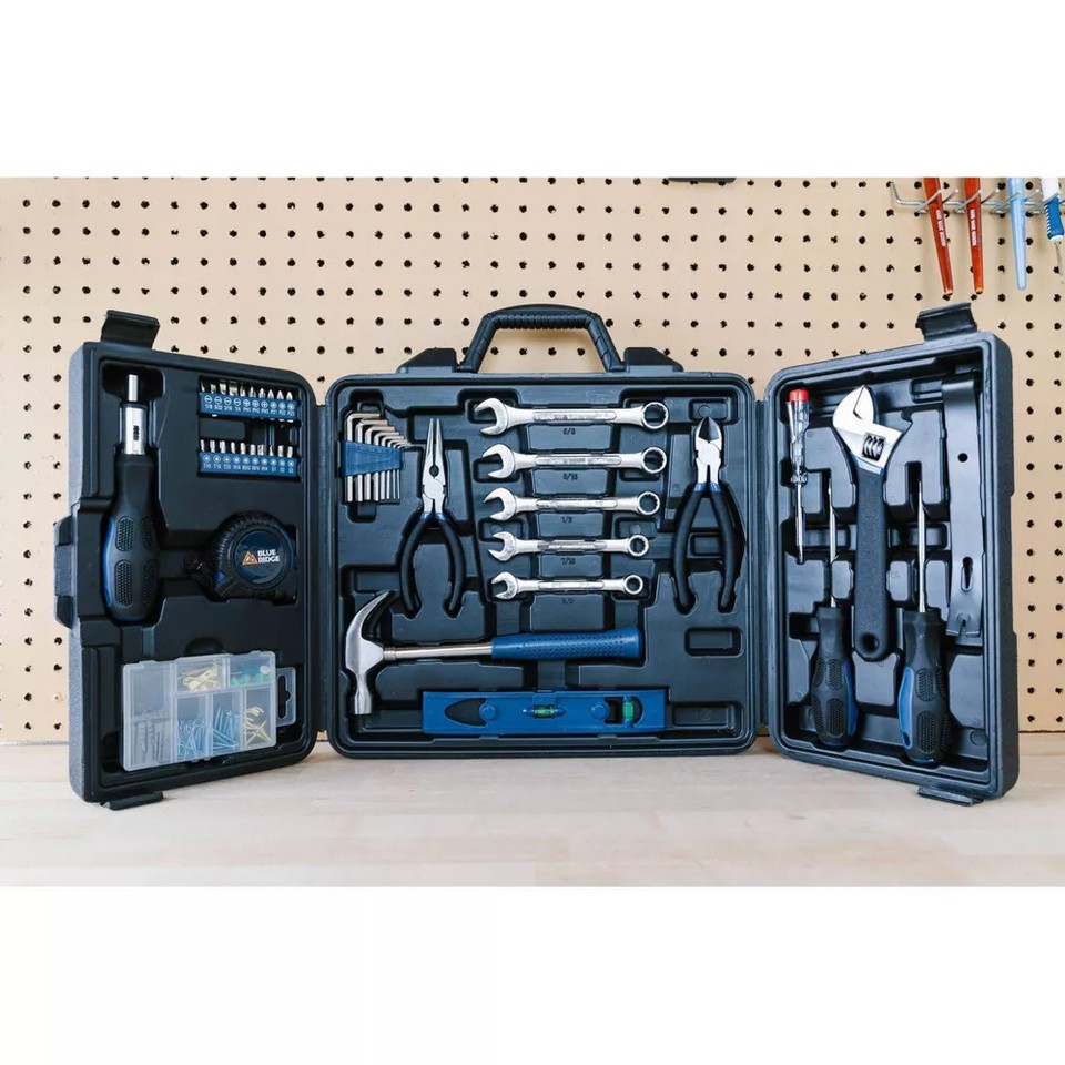 Blue Ridge Tools 145 Piece Household Tool Kit Ratchet Pliers Wrenches ...