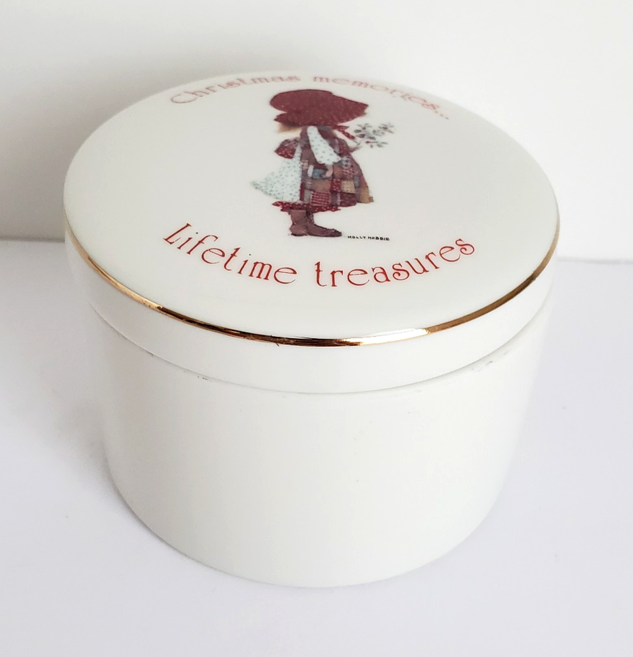 Vintage Holly Hobbie Trinket Box Christmas Memories Lifetime Treasures ...