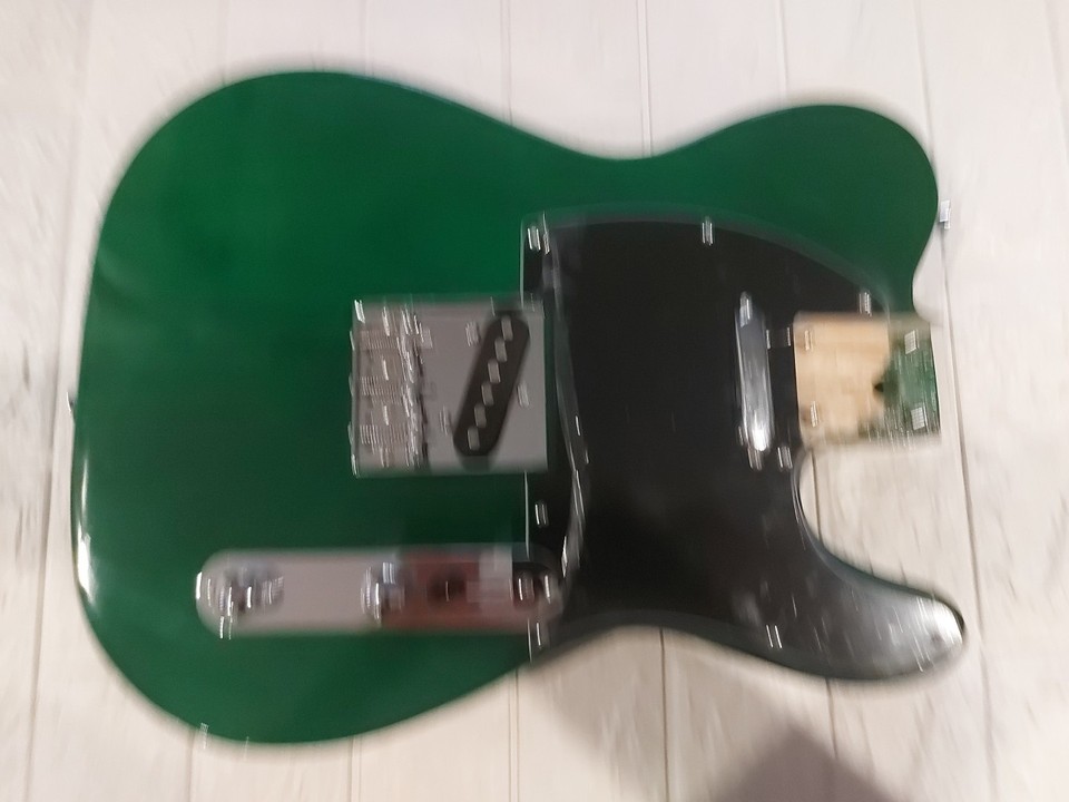 NEW LOADED Tele Style BODY Telecaster Green On Black FAST SHIPPING ...