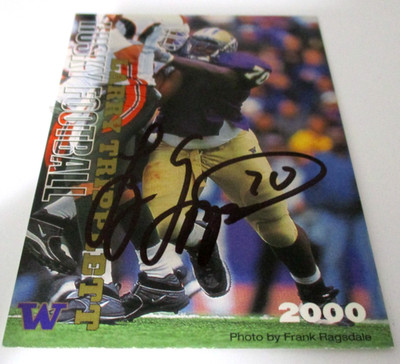 LARRY TRIPPLETT SIGNED 2000 UW HUSKIES ISSUE RC CARD JR YEAR DT INDY ...