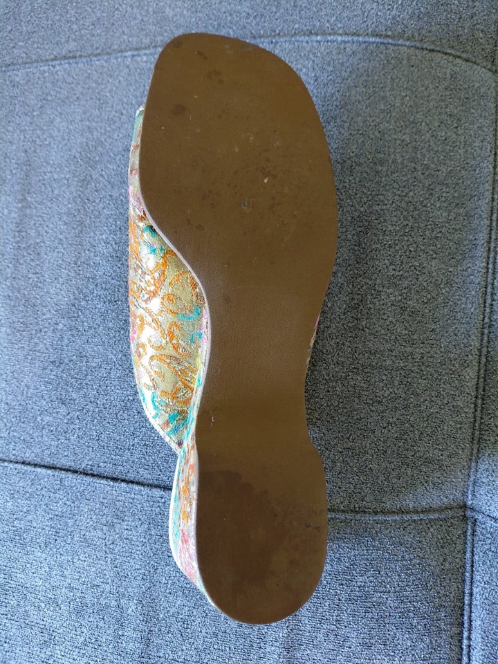 Vintage 1960s Oomphies Metallic Mules Slippers Shoes Size 6 | eBay