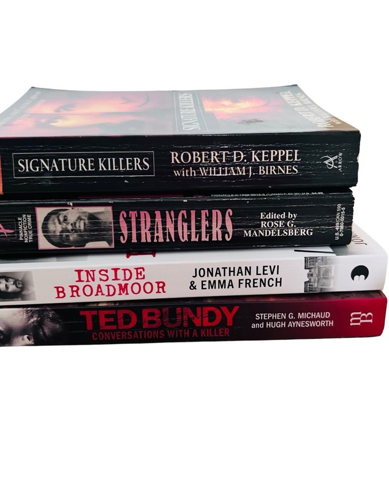 4 x True Crime Book Bundle, Ted Bundy, Broadmoor, Stranglers, Signature ...