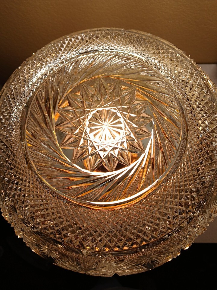 LARGE YASEMIN CUT CRYSTAL MUSHROOM TABLE LAMP 25 1/2" BEAUTIFUL | eBay