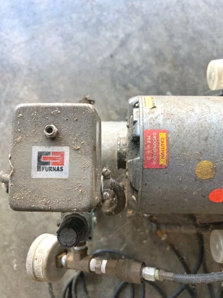 Vintage Furnas Air Compressor Color Gray Medium Small Size | eBay