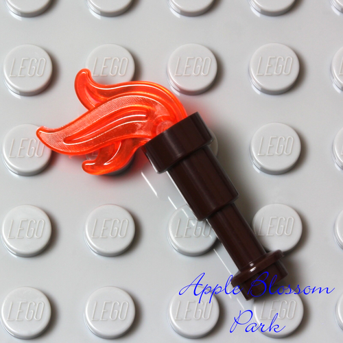 NEW Lego Minifig Fire TORCH - Weapon Tool w/Trans Orange Flame - Pirate ...