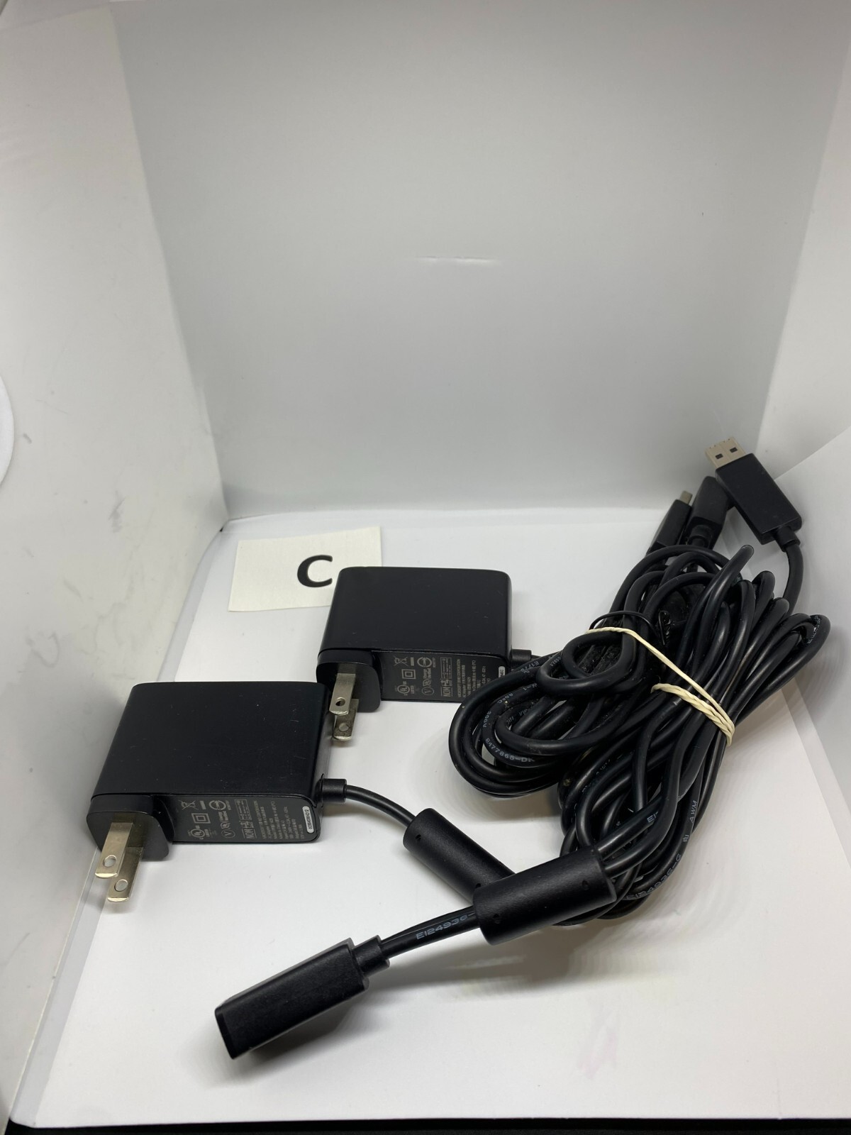 lot of 2 Microsoft XBOX 360 Kinect Sensor Bar Power Cord AC Adapter ...