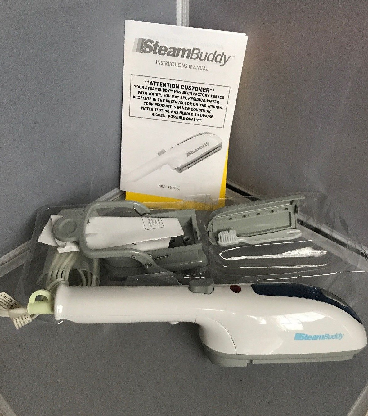 STEAM BUDDY Handheld Electric Fabric Clothes Travel Steamer DF-A005 | eBay