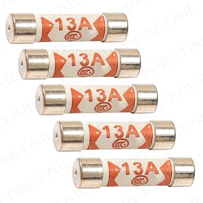 5x +QUALITY+ 13 Amp Fuse Domestic Plug Mains Cartridge Electrical ...