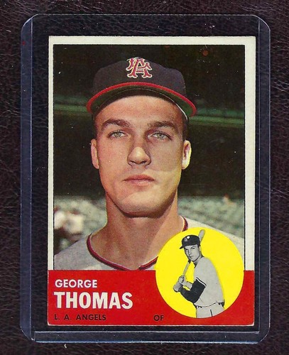 1963 Topps Baseball Card #98 George Thomas, Los Angeles Angels, EX! | eBay