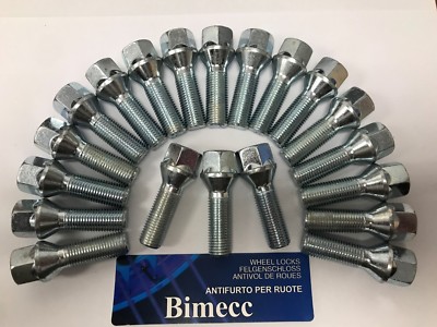 20 X M14X1.5 ALLOY WHEEL BOLTS 30mm THREAD 19mm HEAD FOR AUDI Q2 Q3 Q5 ...