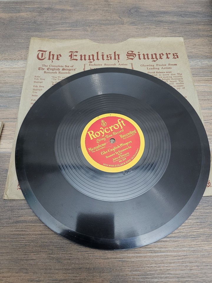 Rare The English Singers Roycroft Record Set With Papers - 12 Records ...