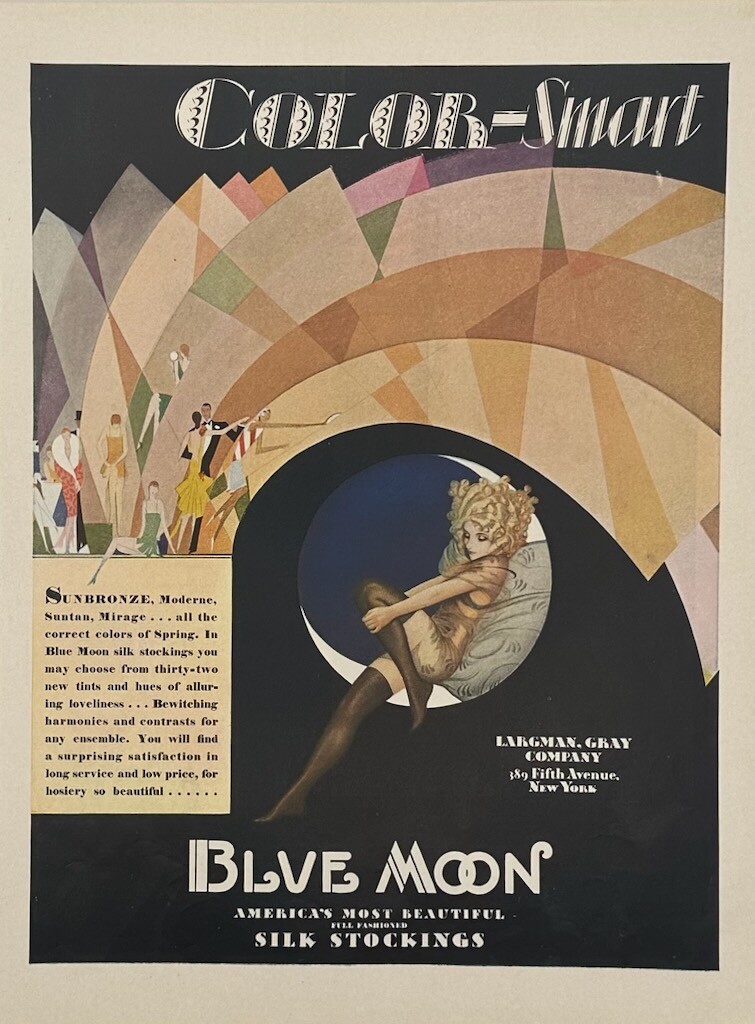 Original Vintage Blue Moon Silk Stockings Advertisement - Color Smart ...