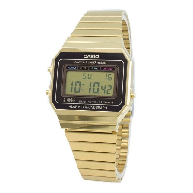 Casio Digital Stainless Steal Water Resist Gold A700W Wrist Watch for ...