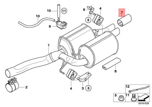 Genuine BMW E60 E60N E61 E61N F01 F01N Chrome Tailpipe Trim OEM ...