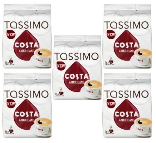 Tassimo Costa Americano Coffee Pods 16 Per Pack, 60% OFF