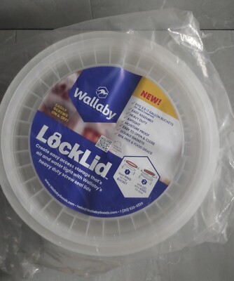Wallaby LockLid Food Storage Bucket Locking Lid White | eBay