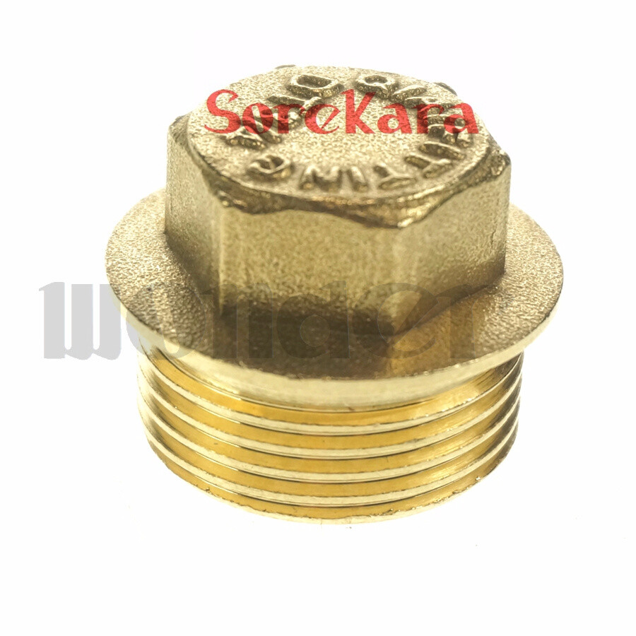 1/2" 3/4" 1" 1-1/4" BSPP Male Brass Pipe Hex End Cap End Plug With ...