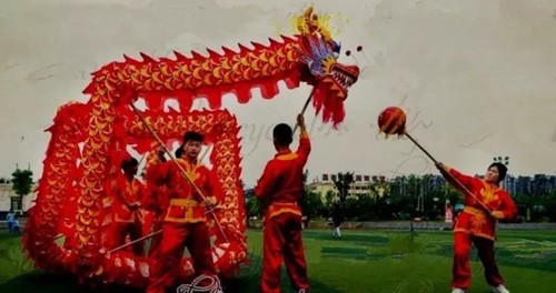 Traditional Dragon Dance 10 Players 3D Equipm Chinese New Year Folk ...