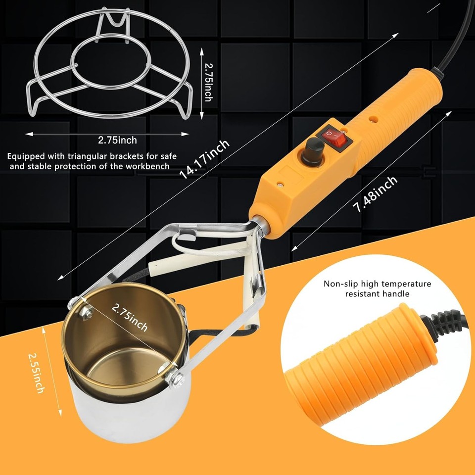 Lead Melting Pot, Lead Melting Pot for Fishing & Bullets Molds Kit ...