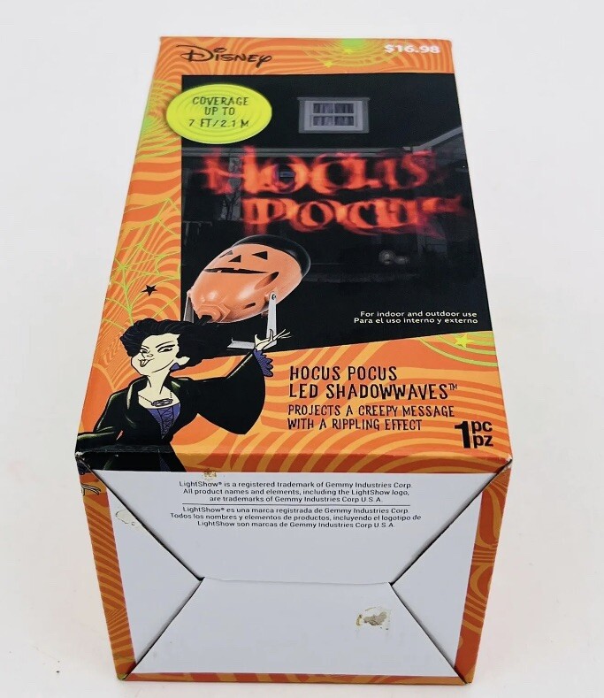 NEW Gemmy Hocus Pocus LED Shadow Waves Projector Halloween Disney ...