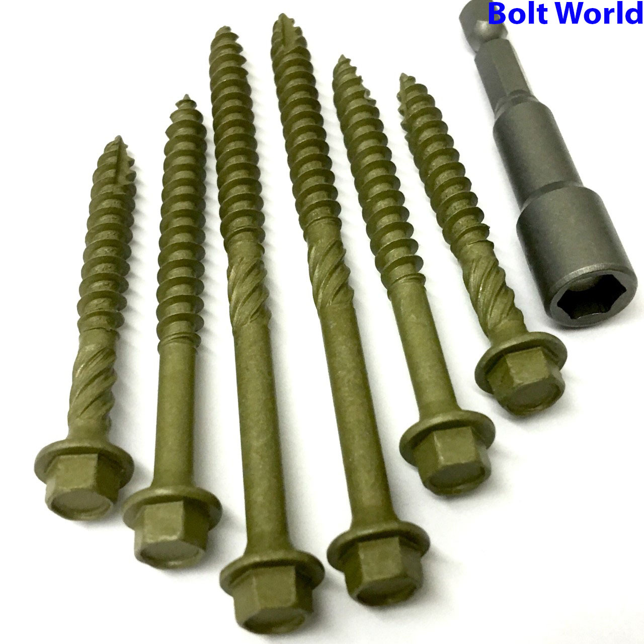 HEX HEAD LANDSCAPE SCREW SLEEPER DECKING FIXING TIMBERFIX IN-DEX TYPE ...