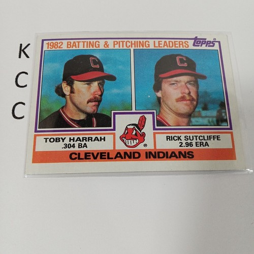 1983 Topps #141 Indians Batting & Pitching Leaders Toby Harrah & Rick ...