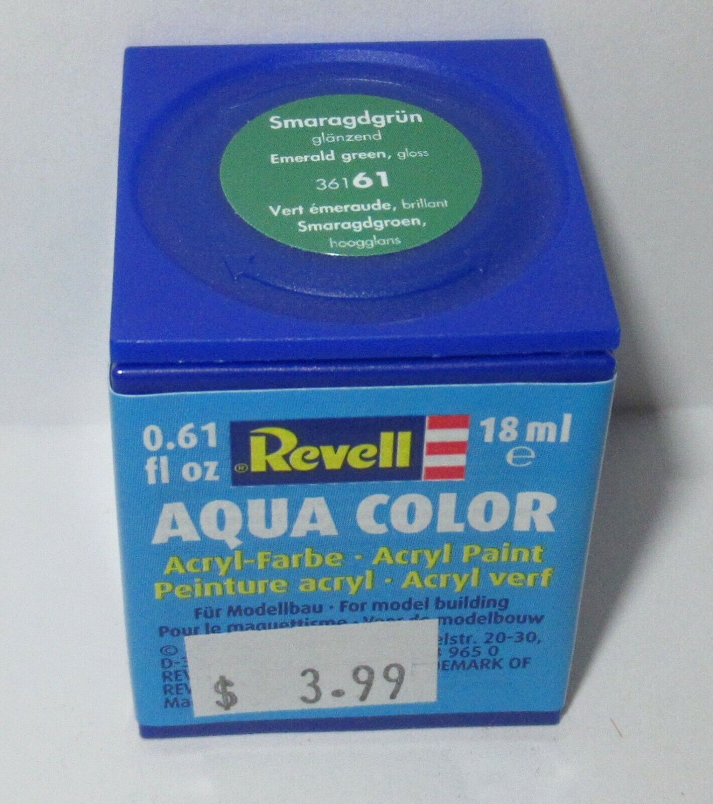 Revell Aqua Color Acrylic Paint (18ml) Gloss Emerald Green 61 #36161 ...