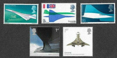 Concorde-Aviation stamps -collection mnh(Great Britain)-5 Official ...