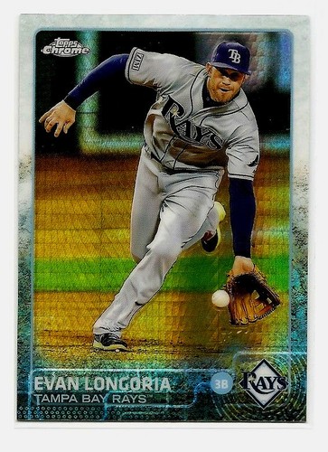 Evan Longoria 2015 Topps Chrome #178 Prism Refractor Mint Tampa Bay ...