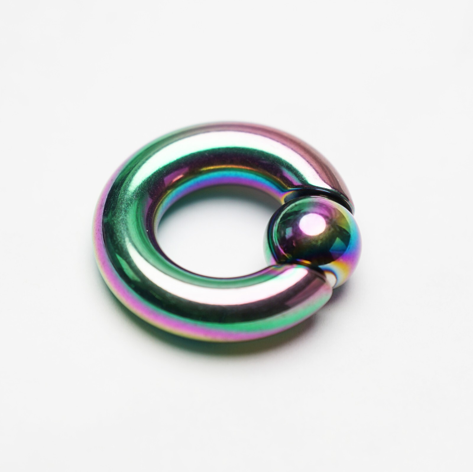 Big Size Stainless Steel Captive Bead Ring CBR Ear Tunnel Plug Gauge ...