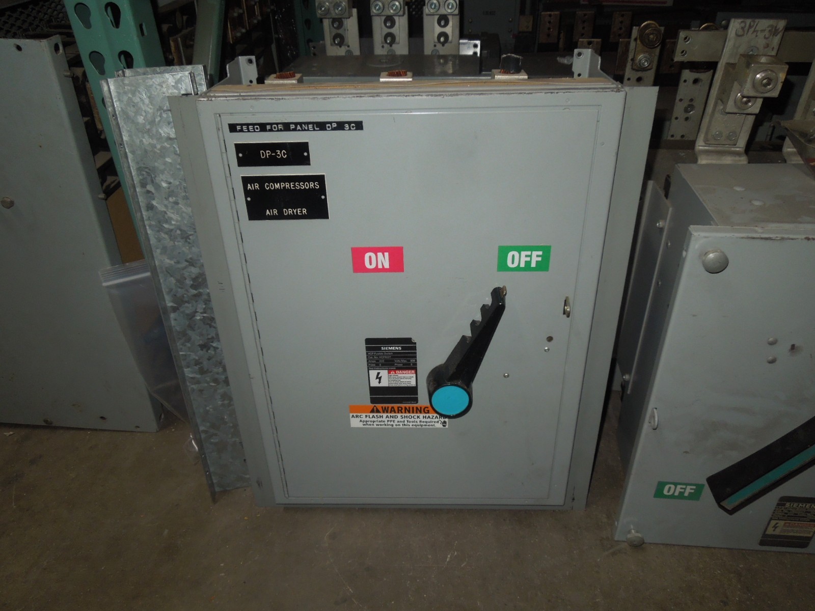 Siemens HCP800T 800A 3p 600V Fused Panelboard Switch w/ Mounting ...