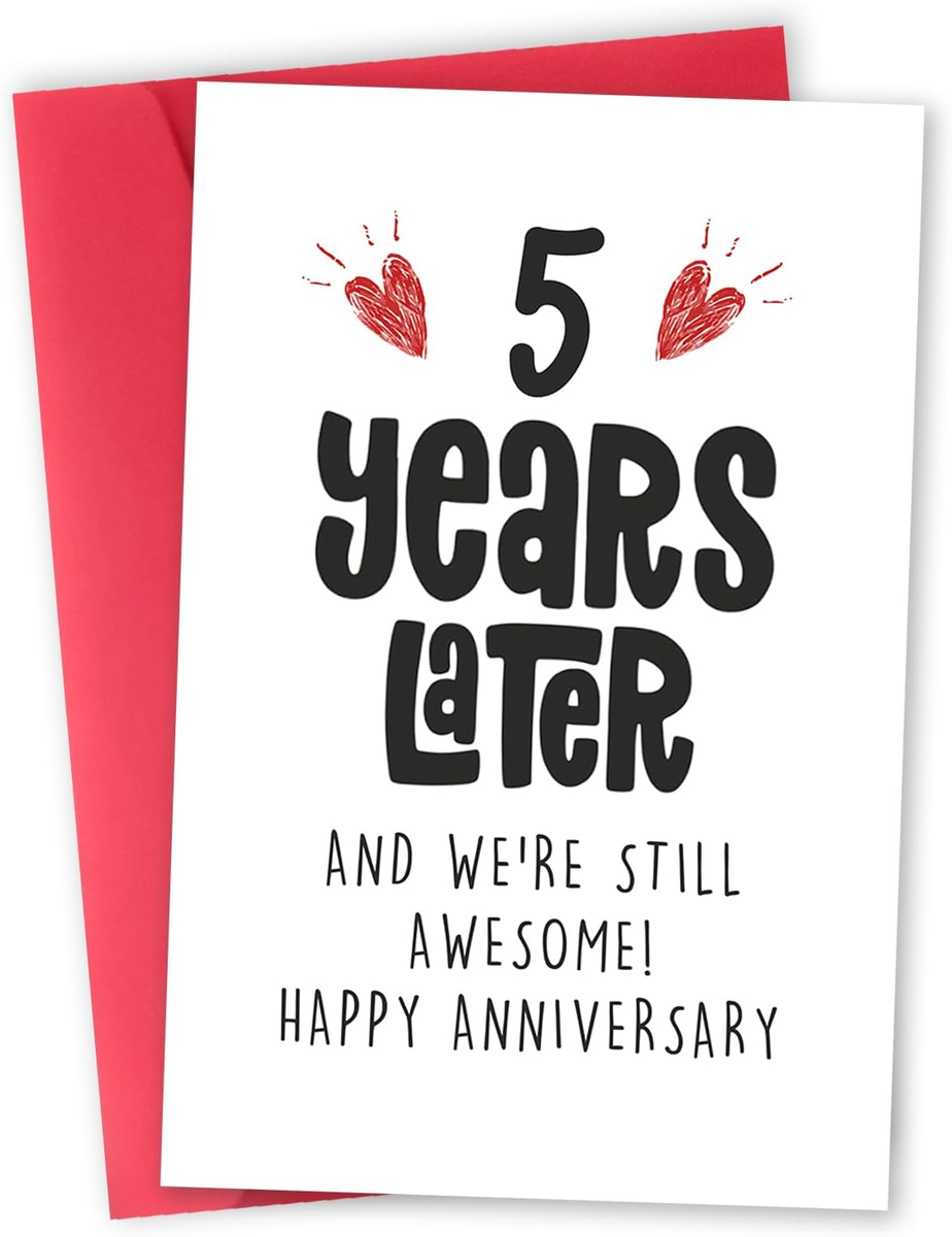 Happy 5 Year Anniversary 5 Years Anniversary Vector Art PNG, Happy 5