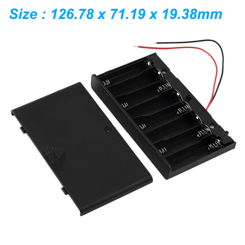 AA Battery Holder Case Storage Box 1 2 3 4 5 6 8 10 Optional D Cells ...