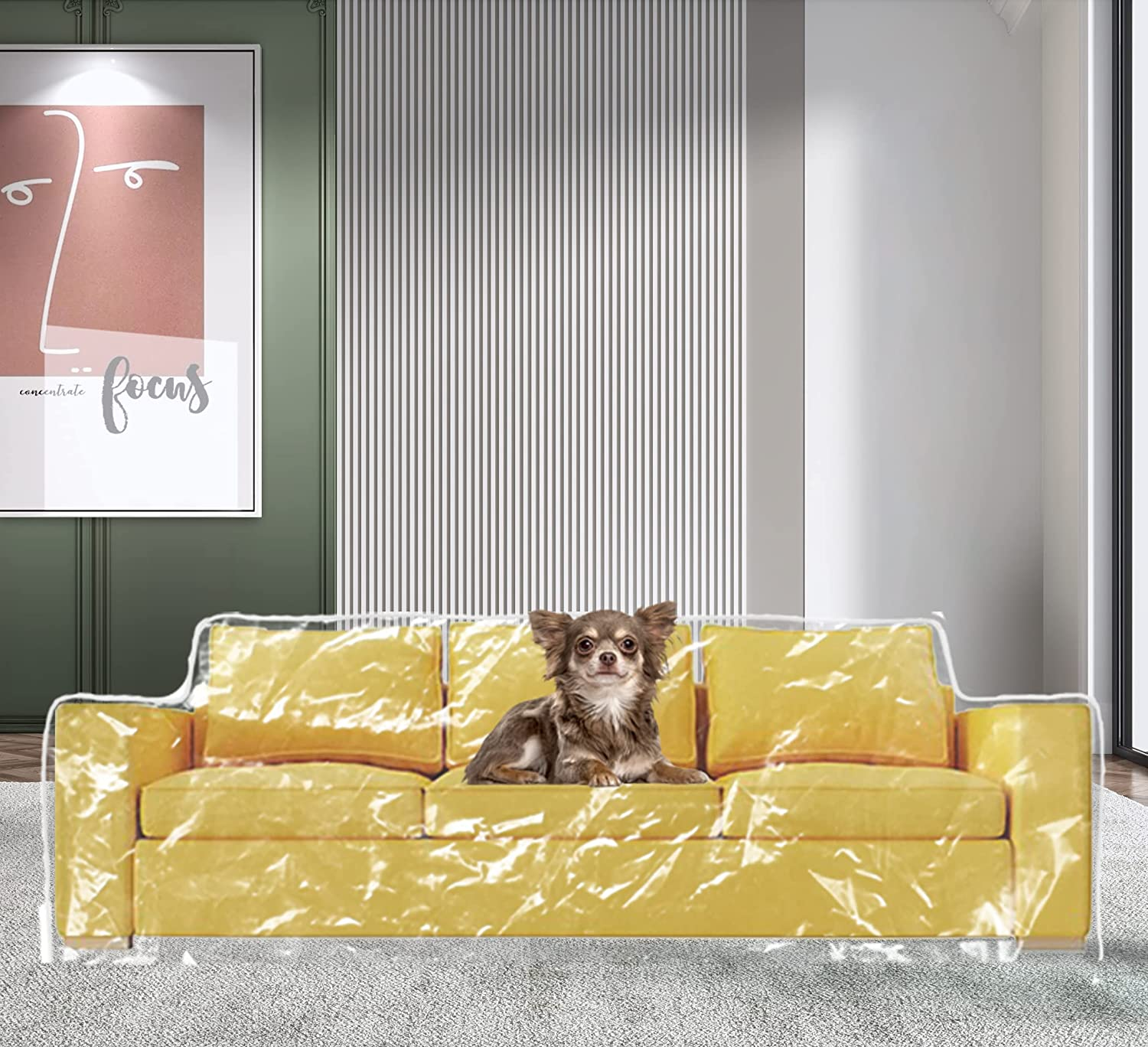 Clear Thicker Couch Cover Water Proof Sofa/Heavy Duty Couch Cover ...