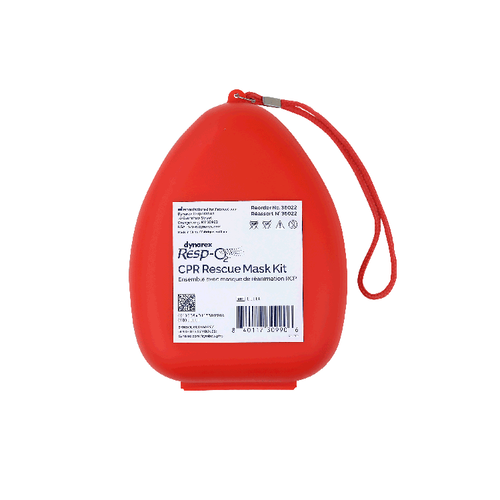 Dynarex CPR Rescue Mask Kit – w/ Gloves & One-Way Valve, Hard Case ...