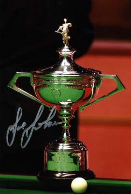 Joe JOHNSON AUTOGRAPH 12x8 Signed World Snooker Trophy Photo 2 + Dealer ...