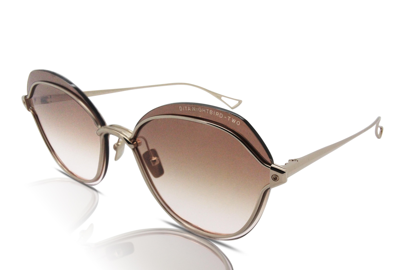DITA Nightbird Two Sunglasses Gold W Brown Gradient to Pink AR Authentic for sale online | eBay
