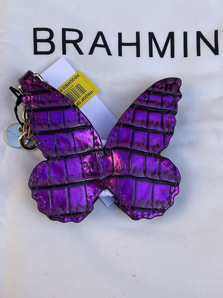 NEW BRAHMIN - BUTTERFLY - PURPLE POTION - TASSEL - KEYCHAIN - FOB - NWT ...