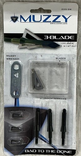 Muzzy MX-3 3-Blade Broadhead, 100 Grain for sale online | eBay