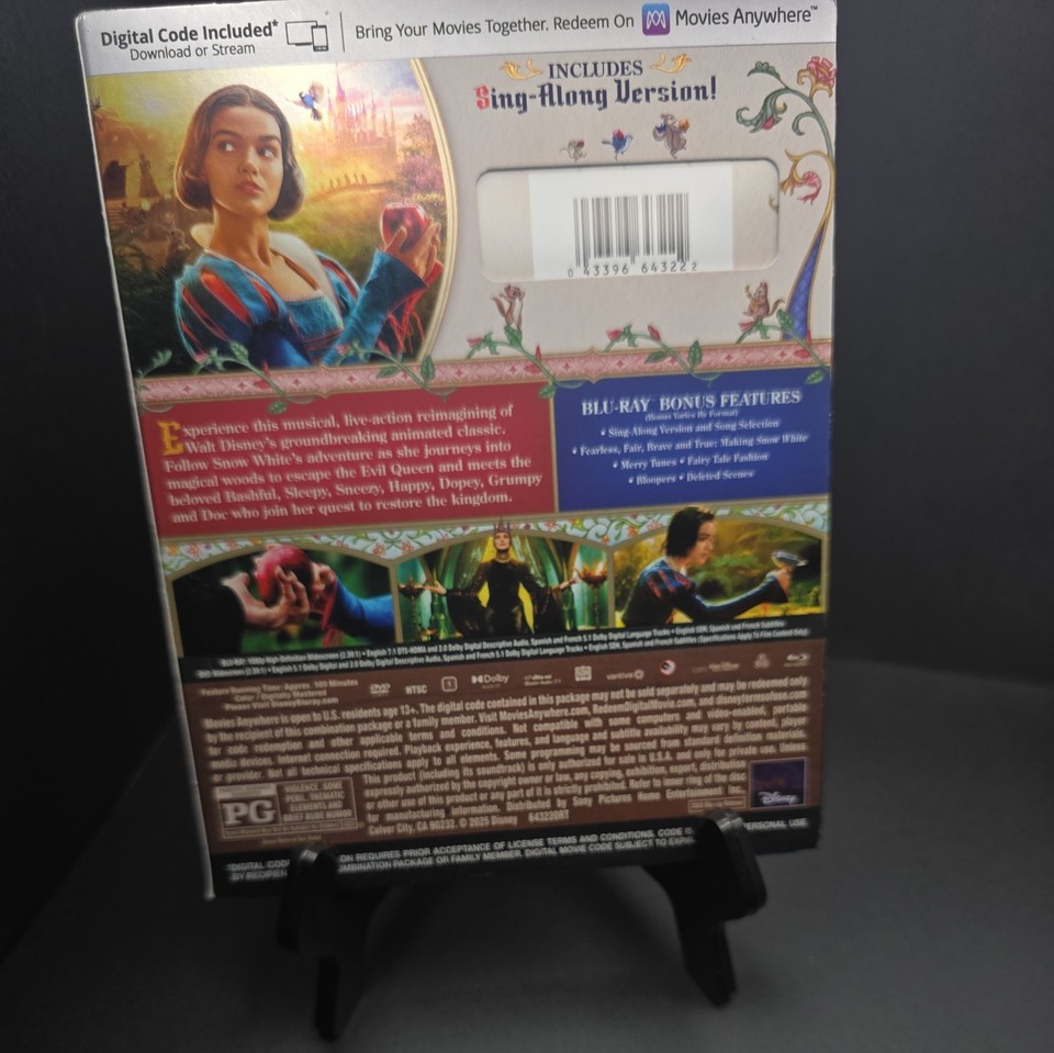 Disney's Snow White 2025 Bluray/DVD w/ Slipcover | eBay