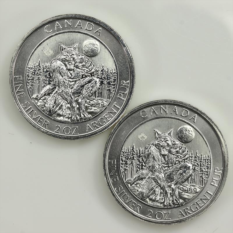 Lot of 2-2021 Canada Werewolf 2oz 9999 Fine Silver Coin 136074 | eBay