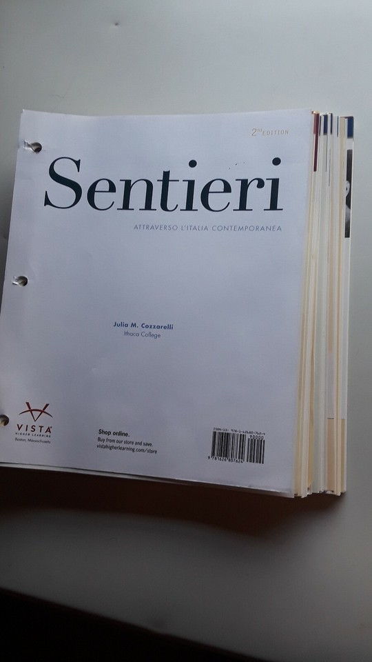 Sentieri 2nd Edition Loose Leaf - Julia M. Cozzarelli | eBay