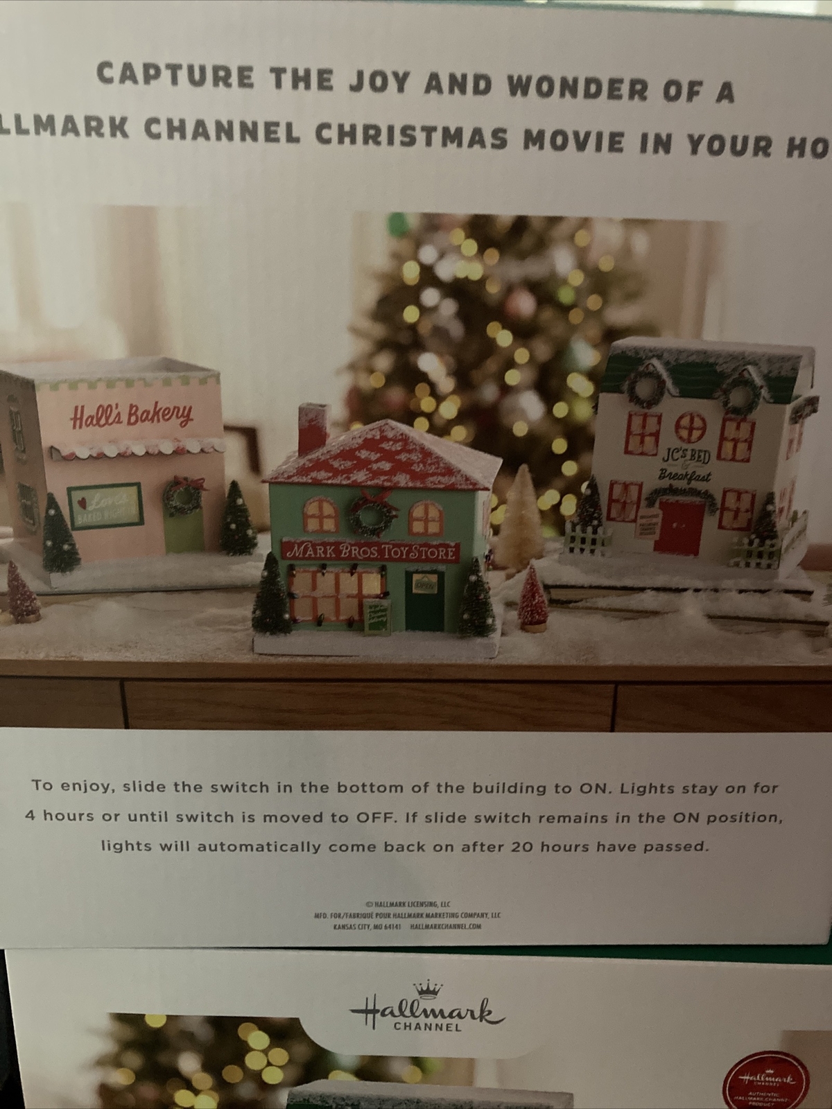 Set of 3 Hallmark Christmas Village Houses Buildings With Lights Bakery ...