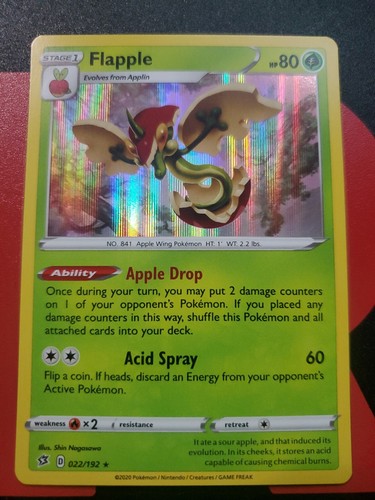 Pokémon TCG - Flapple - Rebel Clash 022/192 Holographic foil Rare Card ...