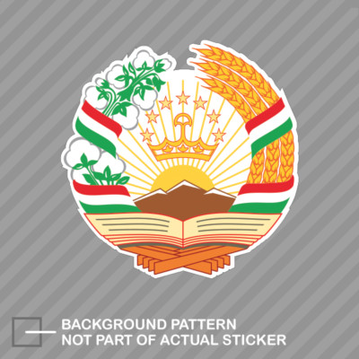 Tajik Emblem Sticker Decal Vinyl Tajikistan flag TJK TJ | eBay