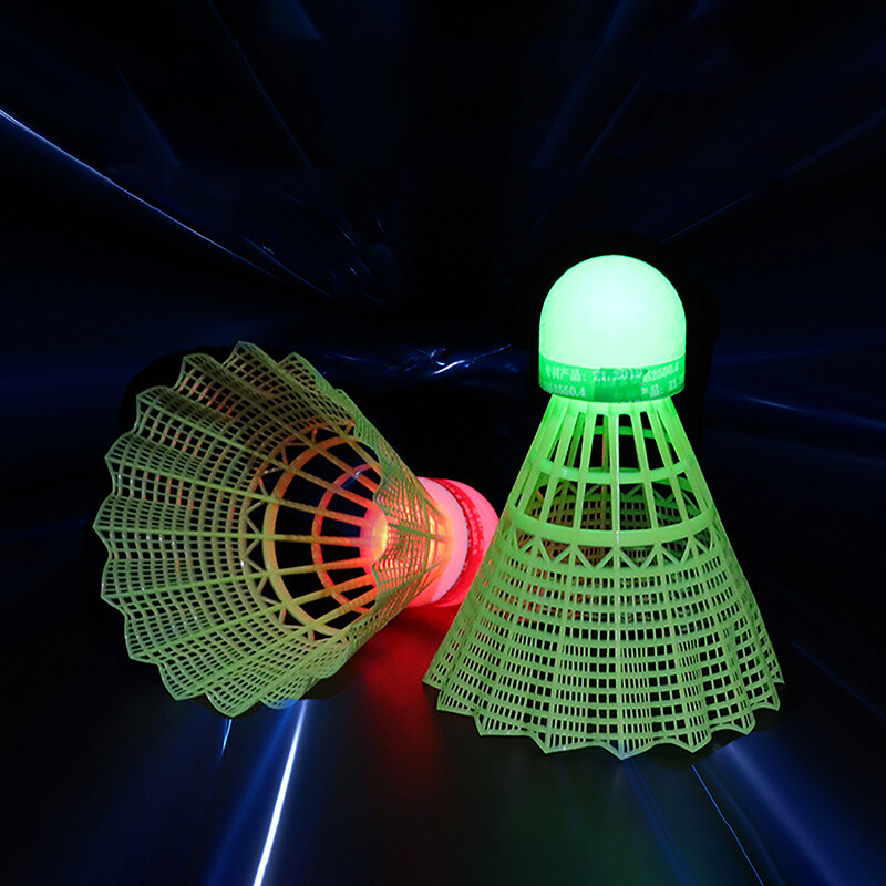 LED Badminton Ball Sports Shuttlecocks Luminous Night Colorful ...